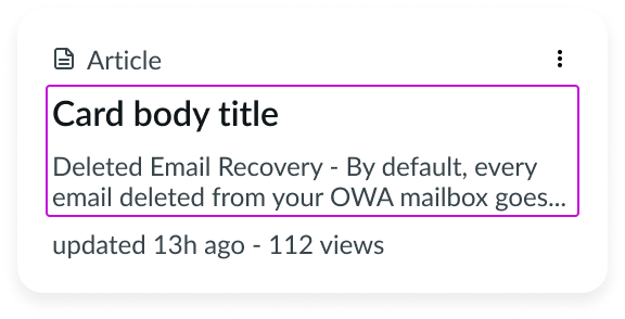 Card Base Container | Horizon Design System