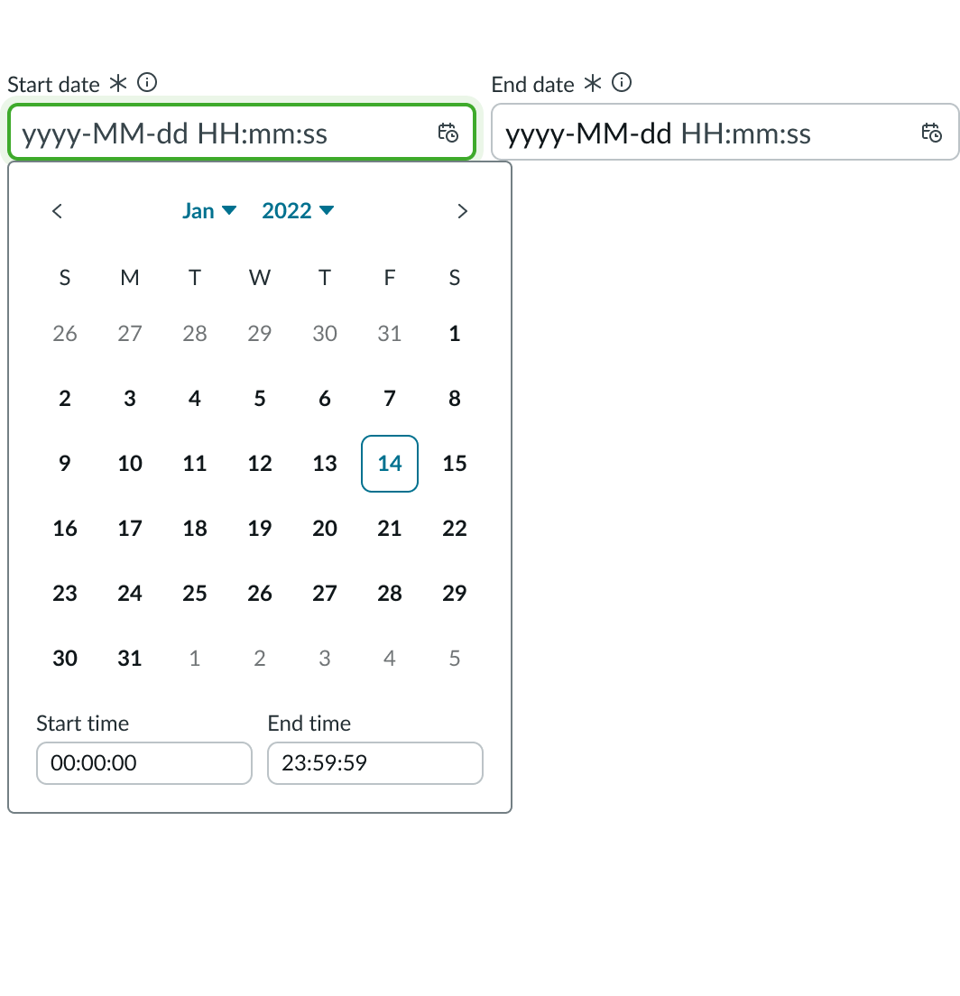 Date Time Interval Horizon Design System
