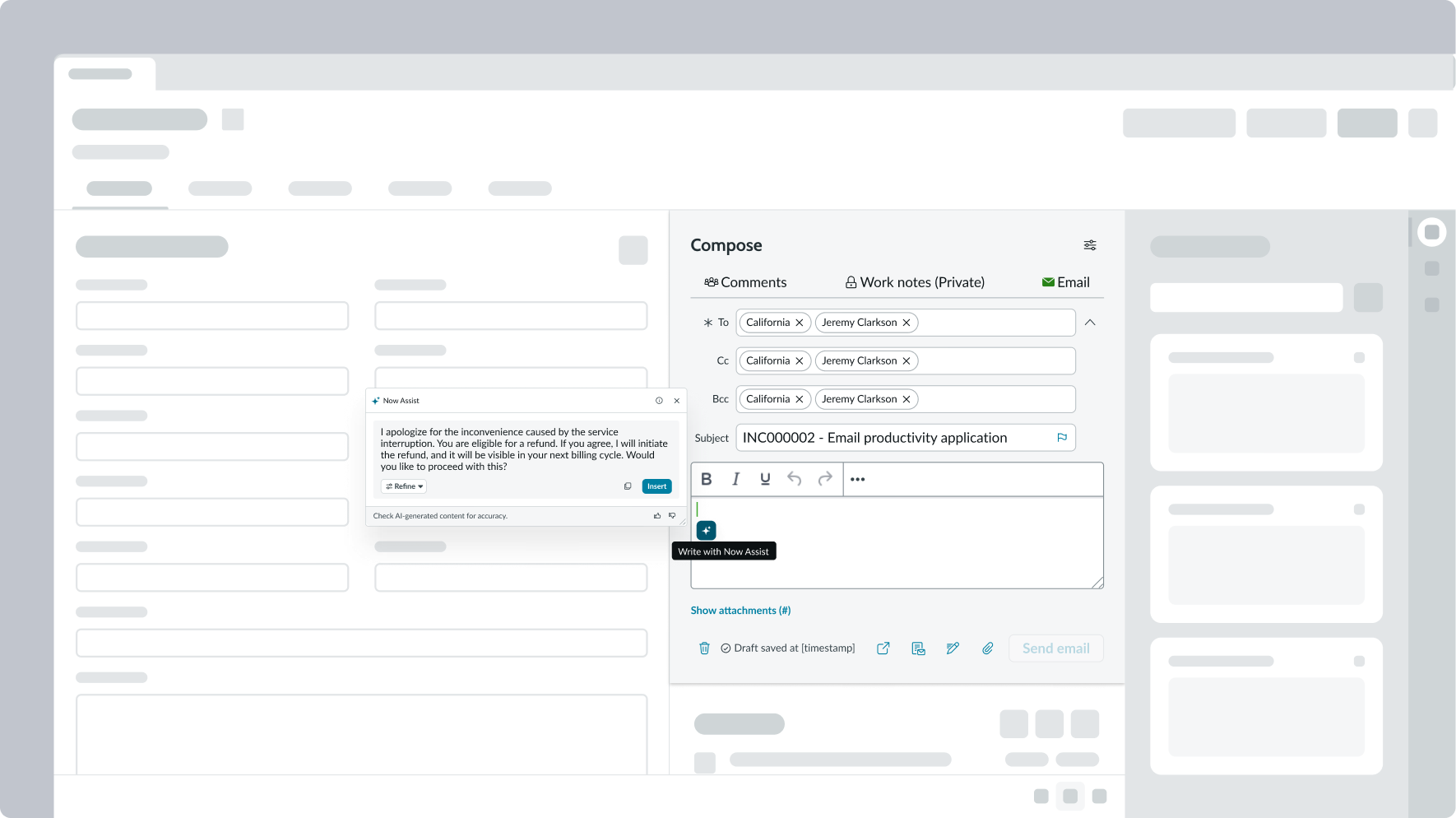 Email composer (mini) | Horizon Design System