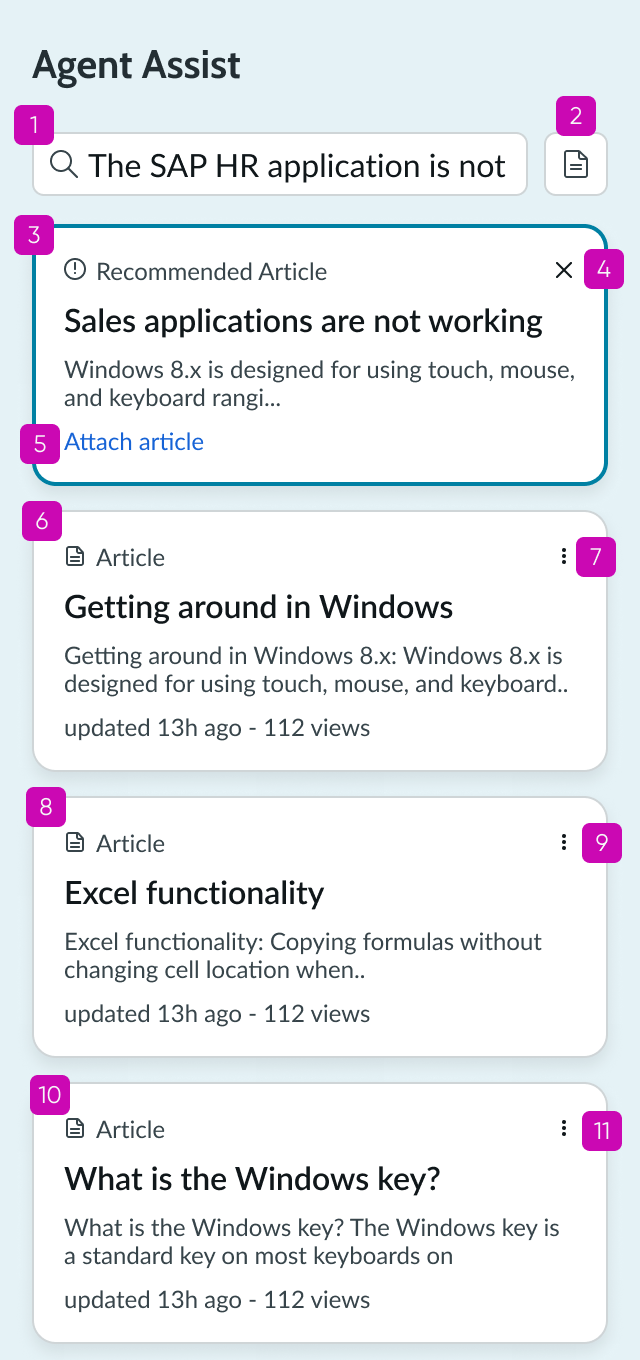 Agent assist | Horizon Design System