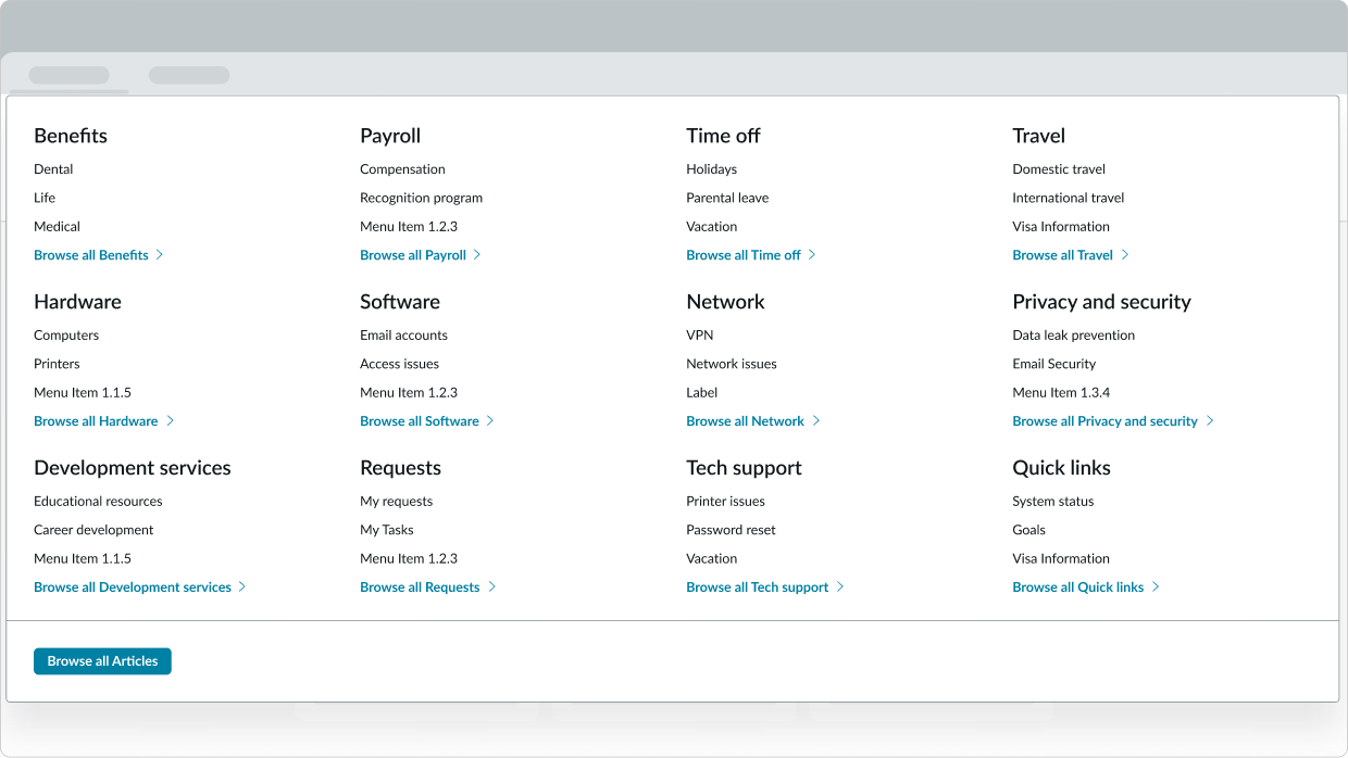 Canvas Menu | Horizon Design System