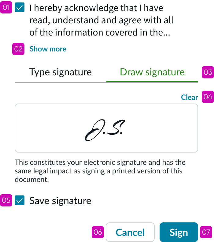 Digital signature | Horizon Design System