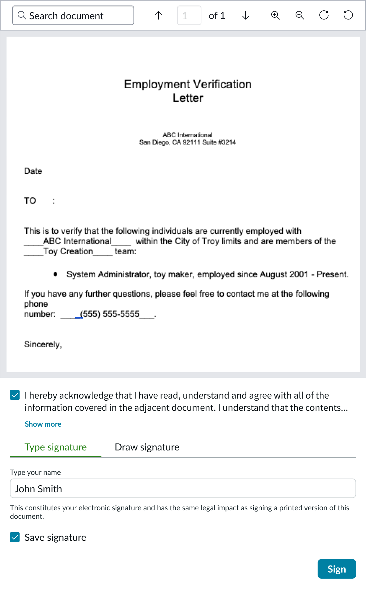 Digital signature | Horizon Design System