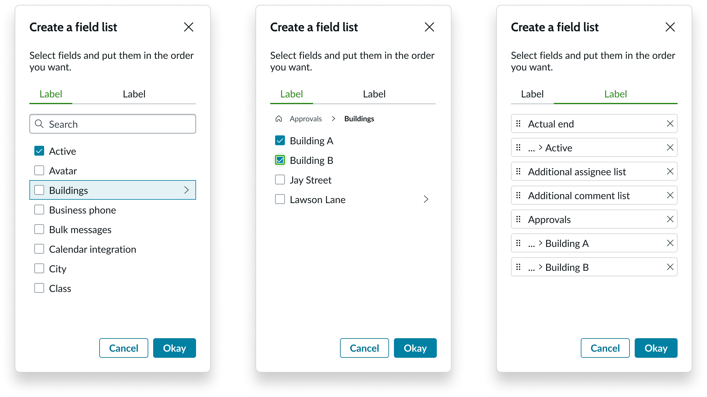 List selector | Horizon Design System