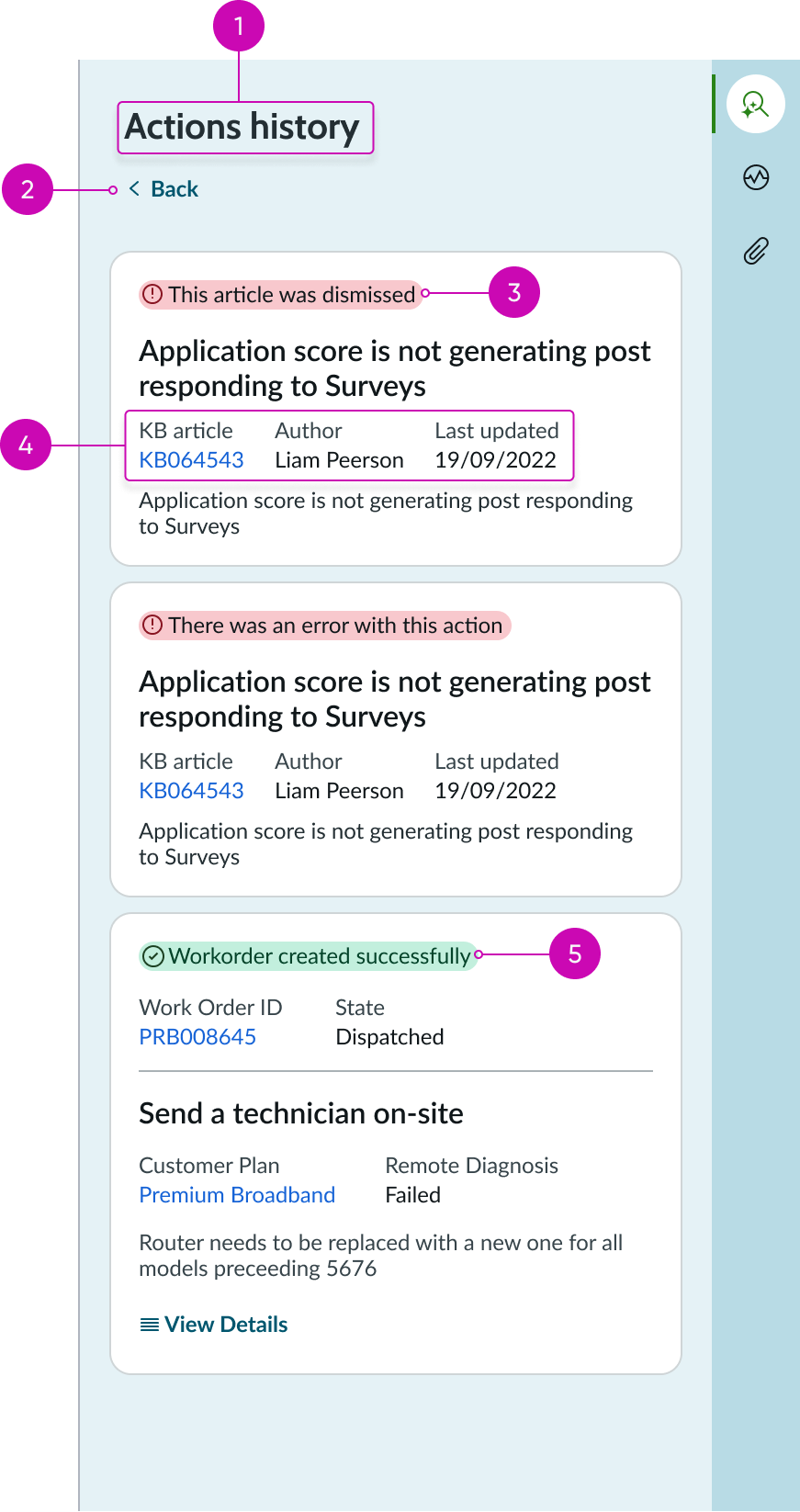 Recommended Actions | Horizon Design System