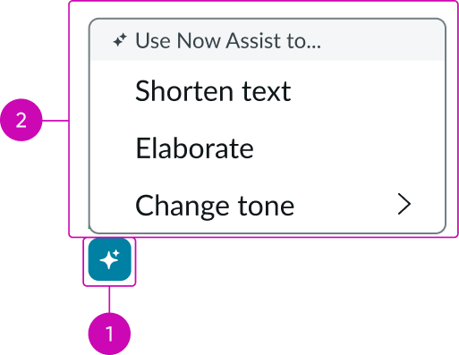 Now Assist context menu | Horizon Design System