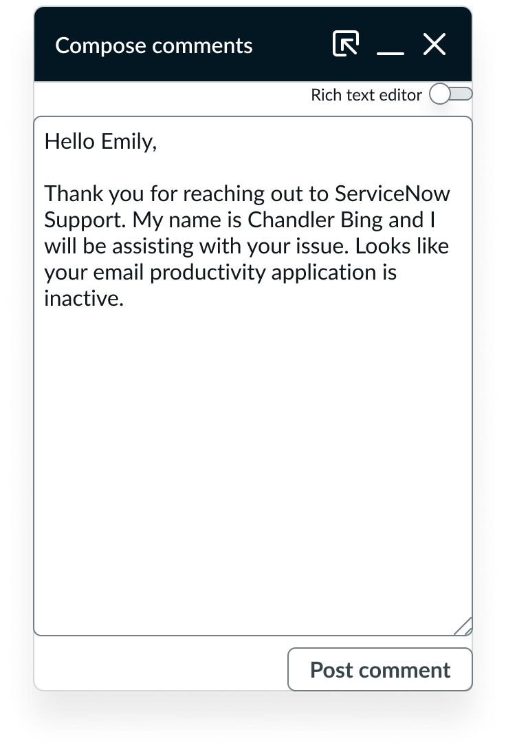 Activity stream compose with modeless dialog | Horizon Design System