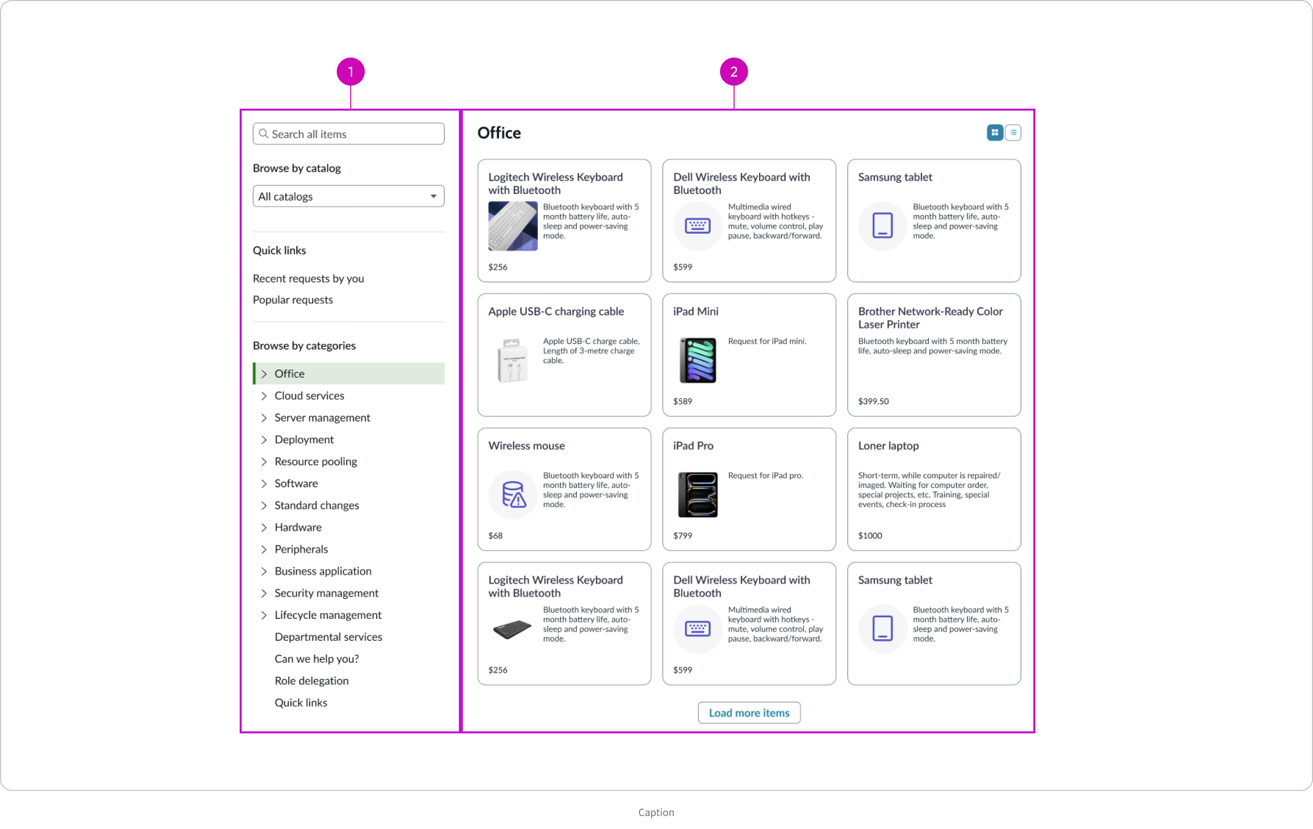 Catalog browse | Horizon Design System