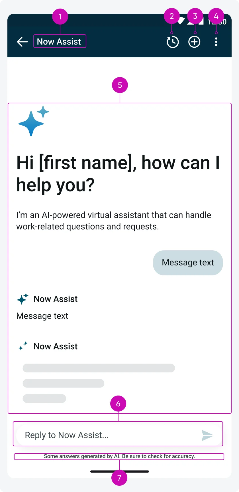 Virtual Agent screen | Horizon Design System