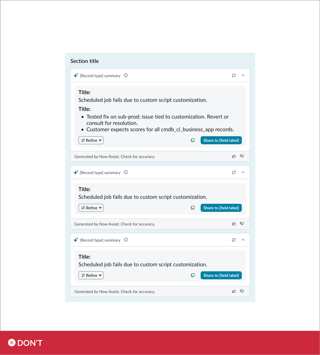 AI Summary Card | Horizon Design System